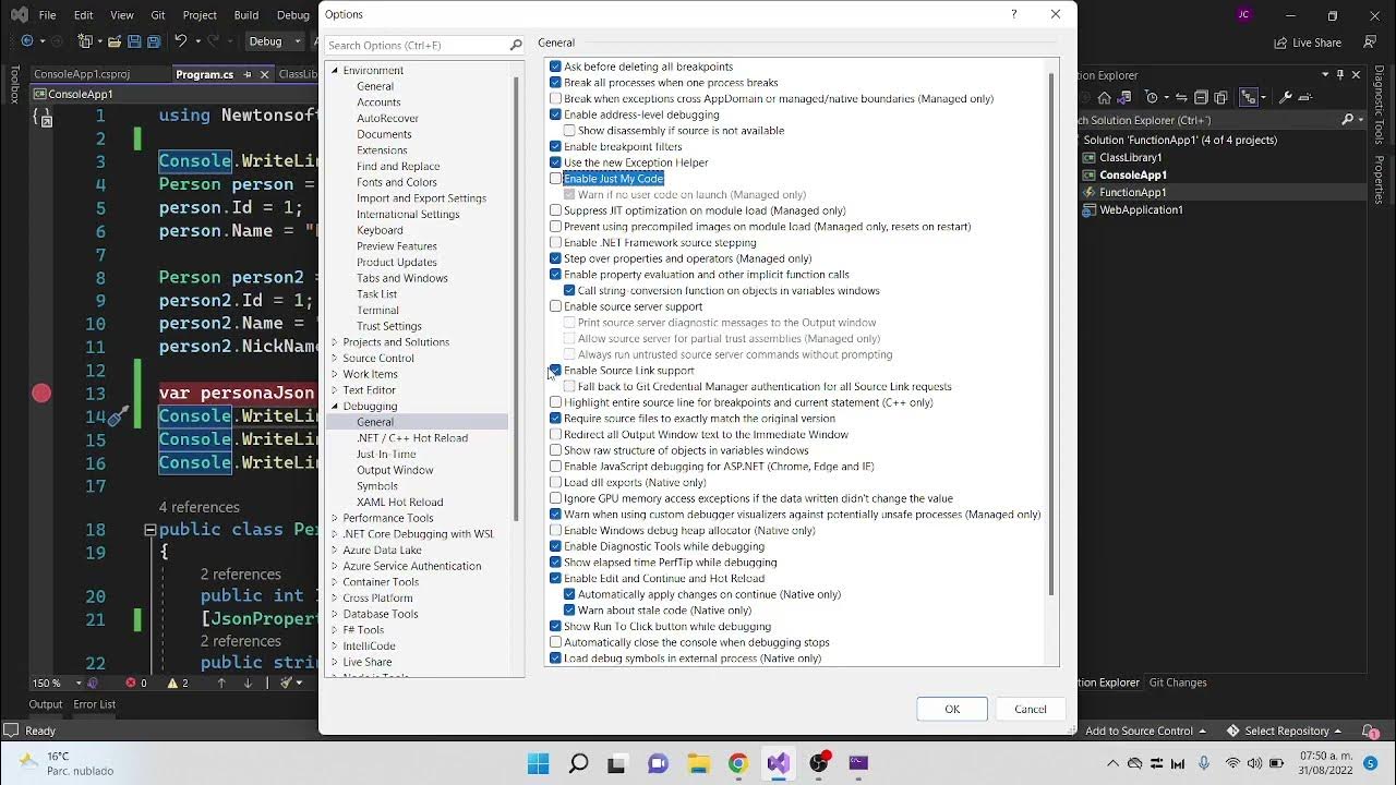 Como depurar un paquete de Nuget Con Visual Studio 2022| Source Link ...