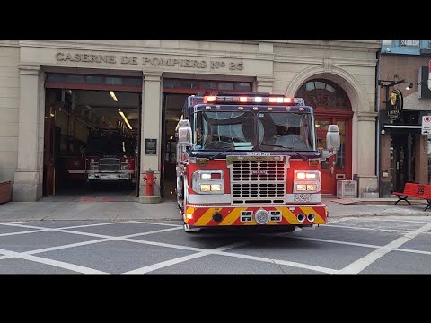 **Q+HORN** Montreal Fire Services Pumper 225 Aerial 425 - YouTube