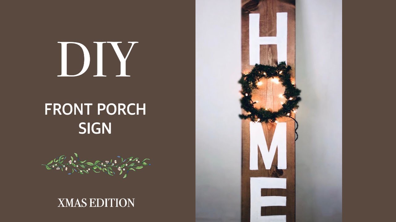 DIY FRONT PORCH SIGN | HAND PAINTED | QUICK + EASY - YouTube