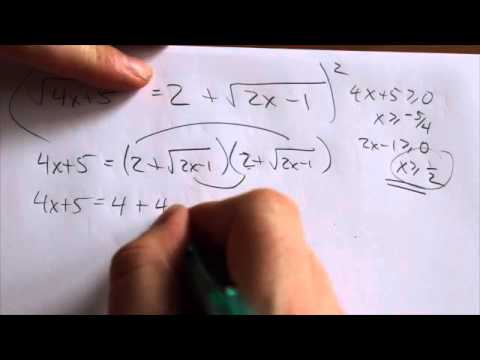 Solving a complex radical equation 2 - YouTube