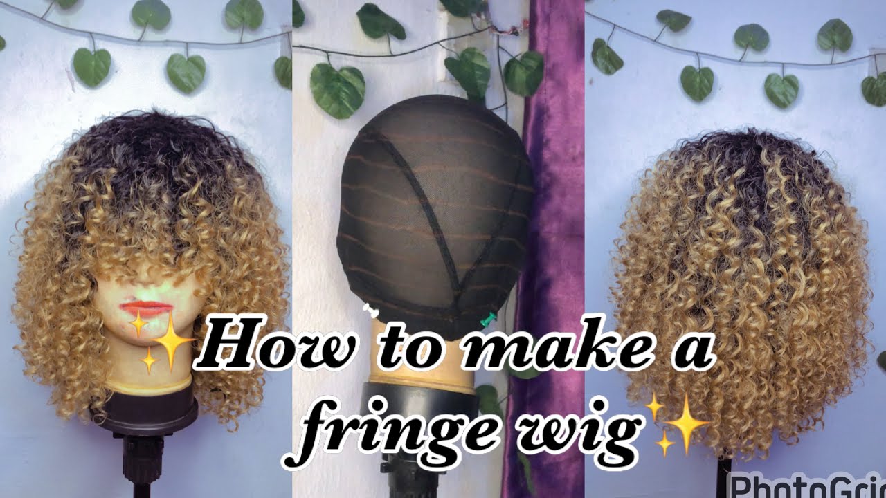 How to: Diy make a fringe wig from start to finish - YouTube