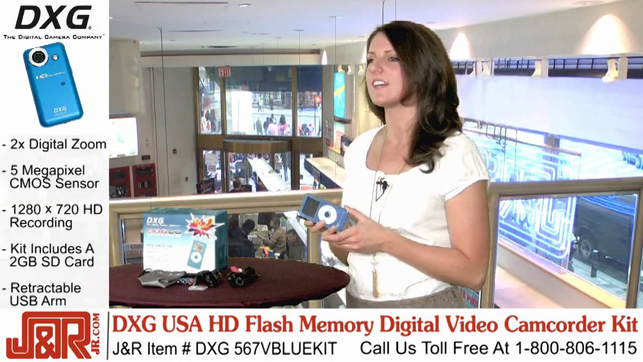 DXG USA HD Flash Memory Digital Video Camcorder Kit - YouTube