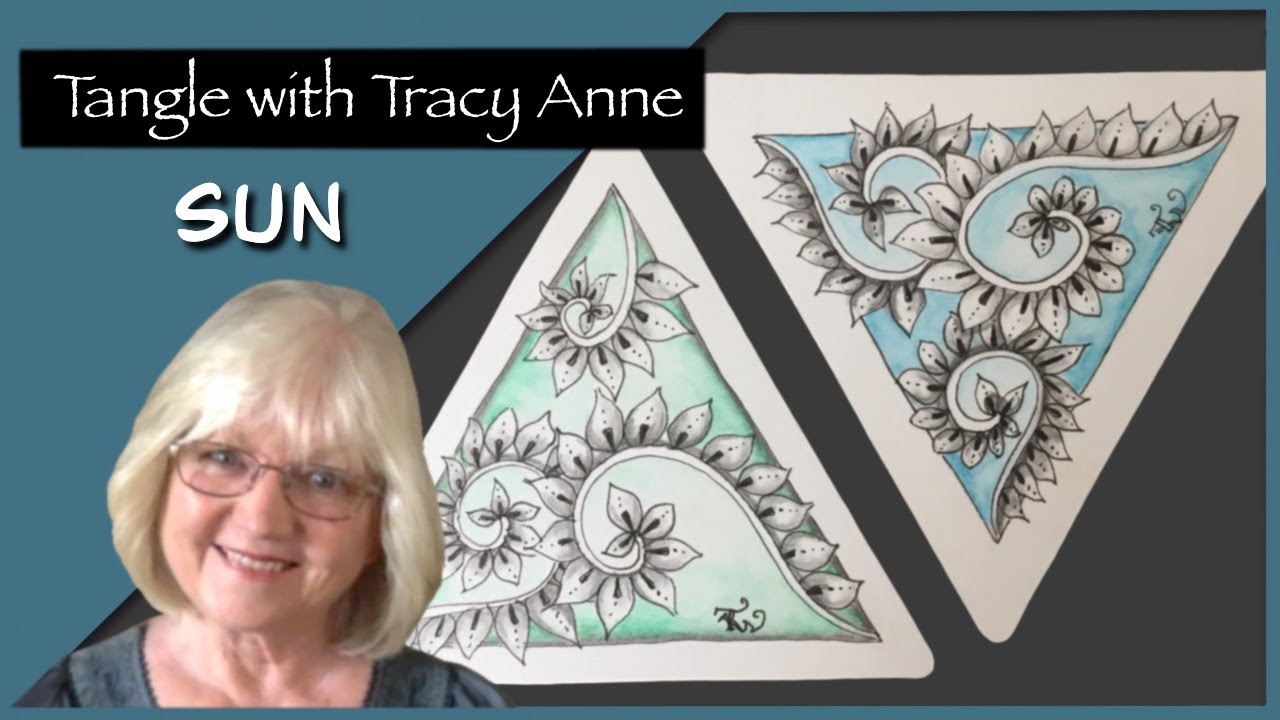 SUN - an easy tangle for beginners - YouTube