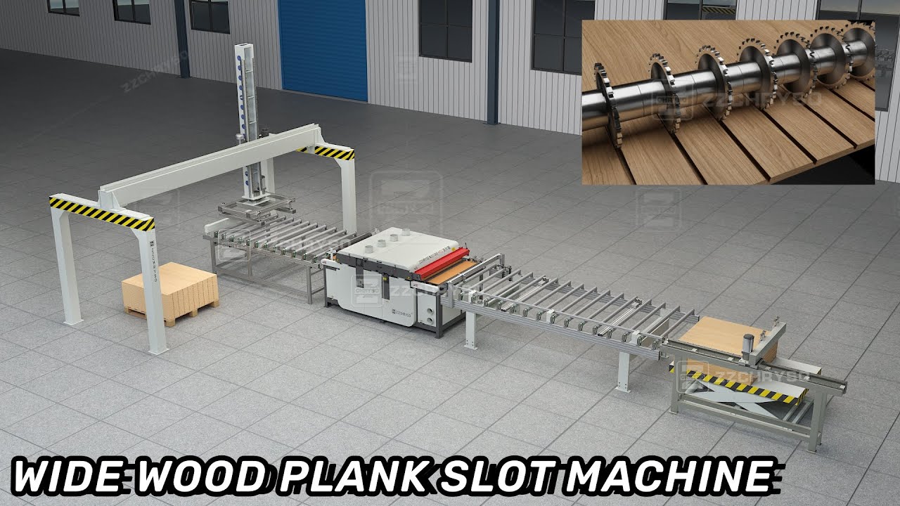 wide wood plank slot machine #woodworkingmachine #woodworking - YouTube