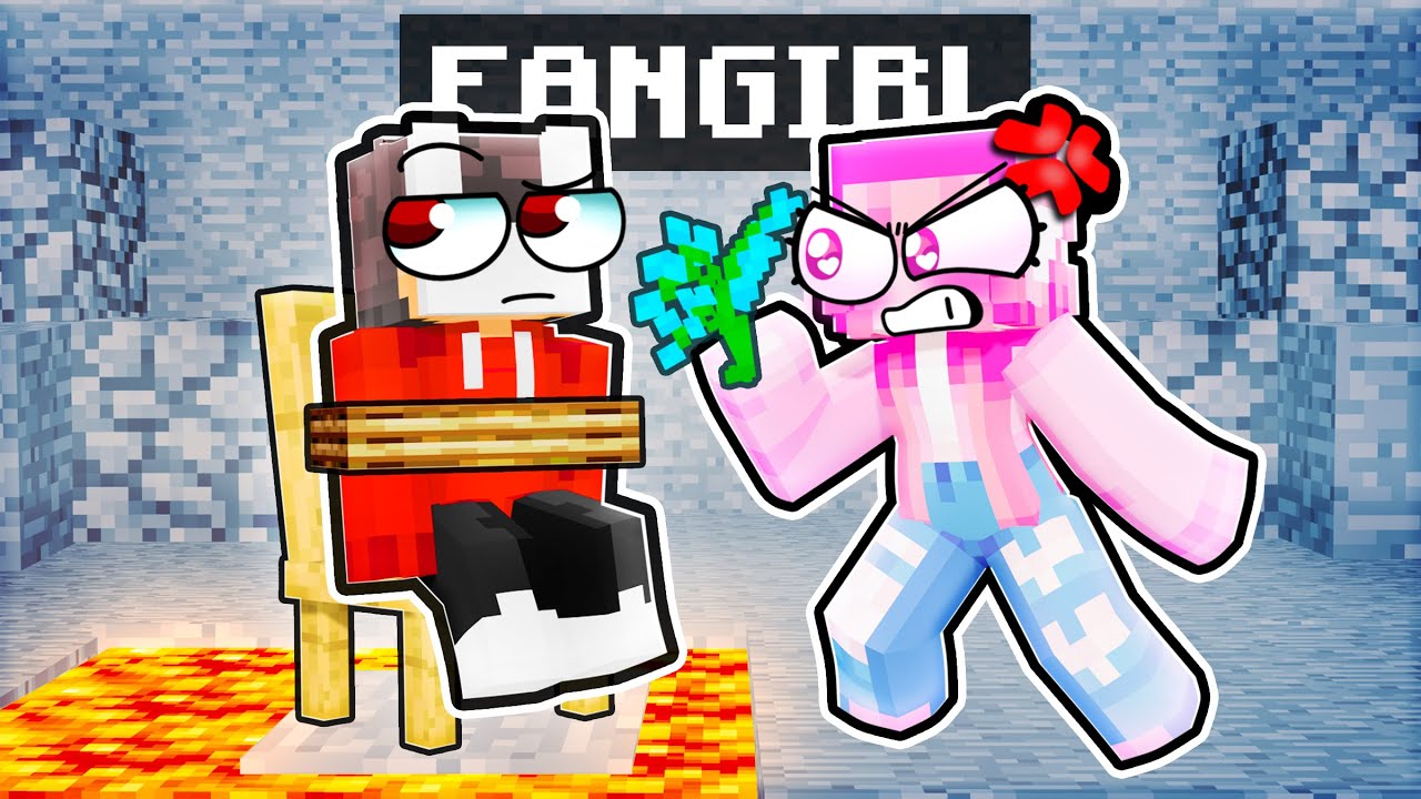 IGNORING My FAN GIRL For 24 Hours in Minecraft... - YouTube