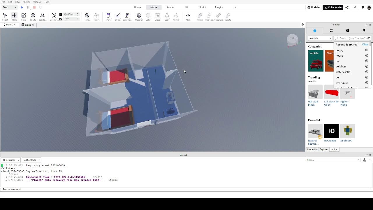 building a house layout roblox studio - YouTube