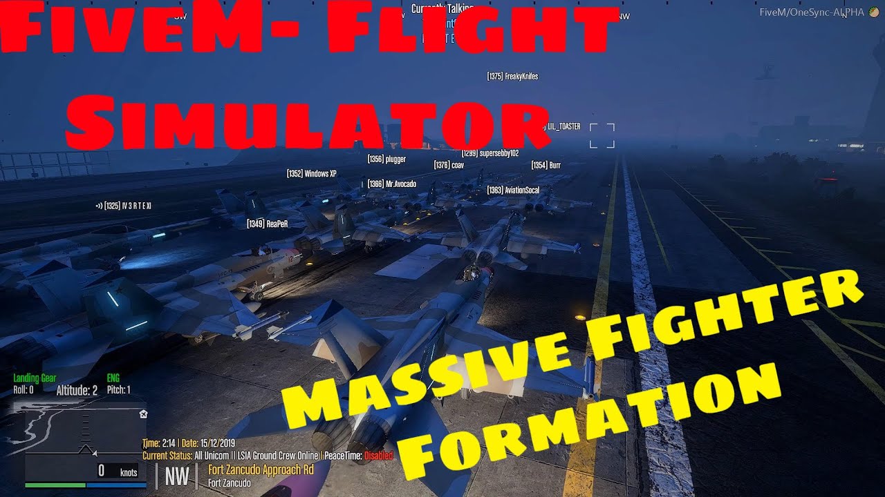 MASSIVE FIGHTER FORMATION!!! - FiveM Flight Simulator - YouTube