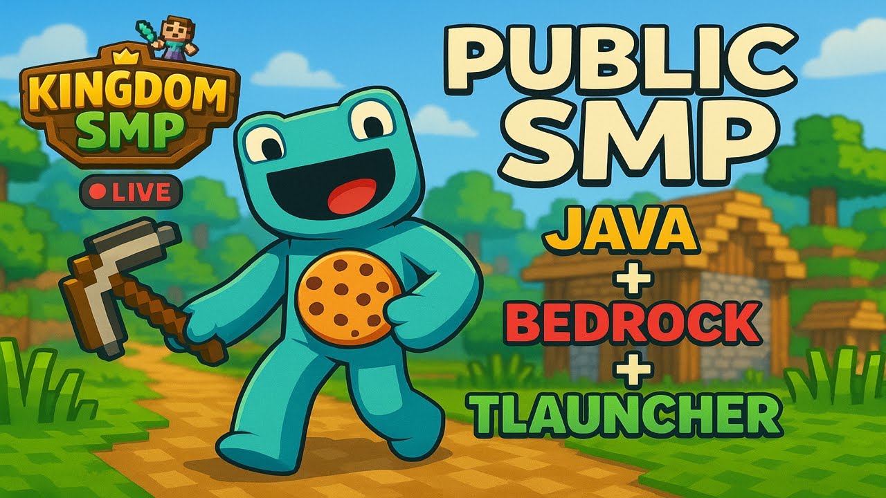 🔥 Kingdom SMP Season 3 | PUBLIC Java + Bedrock + TLauncher Server 24/7 | Epic Survival 💥 - YouTube