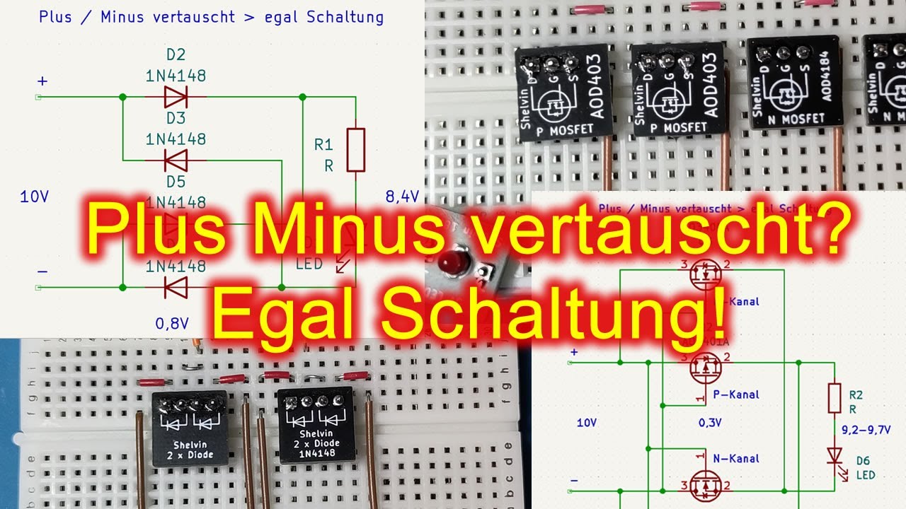 Die Plus Minus Vertauscht Egal Schaltung Br ckengleichrichter Mit