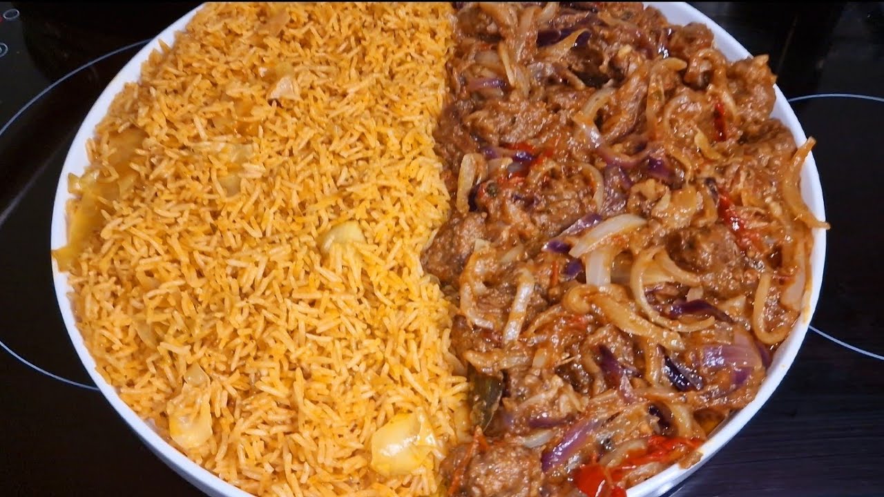 YASSA À LA VIANDE DE BŒUF VERSION TRÈS SIMPLE, ET RIZ SAUTÉ. - YouTube