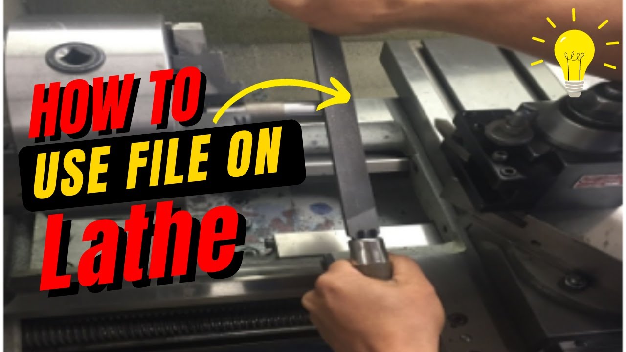How to use file on lathe machine - YouTube