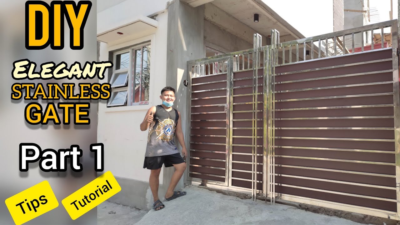 DIY elegant STAINLESS GATE modern tips and tutorial part 1.. - YouTube