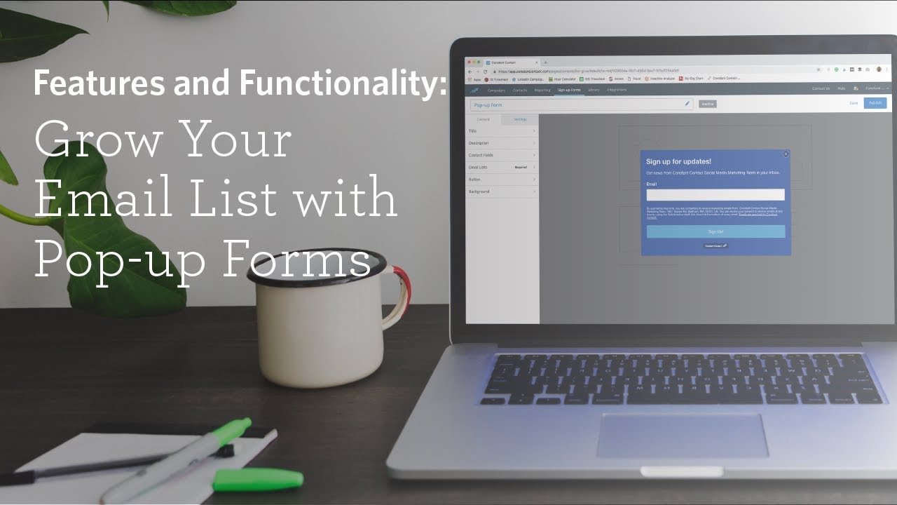 Grow your email list with pop-up forms | Constant Contact - YouTube