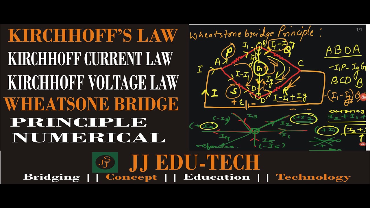 CLASS-12th || CONCEPT OF KIRCHHOFF LAW KCL/KVL-4 || PRINCIPLE ...