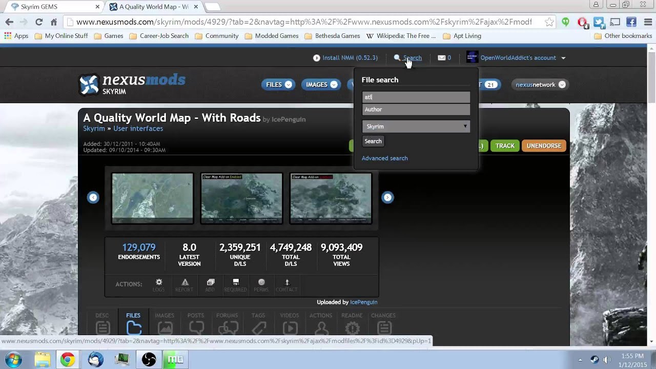 Let's Mod Skyrim Part 3 User Interface and Patches - YouTube