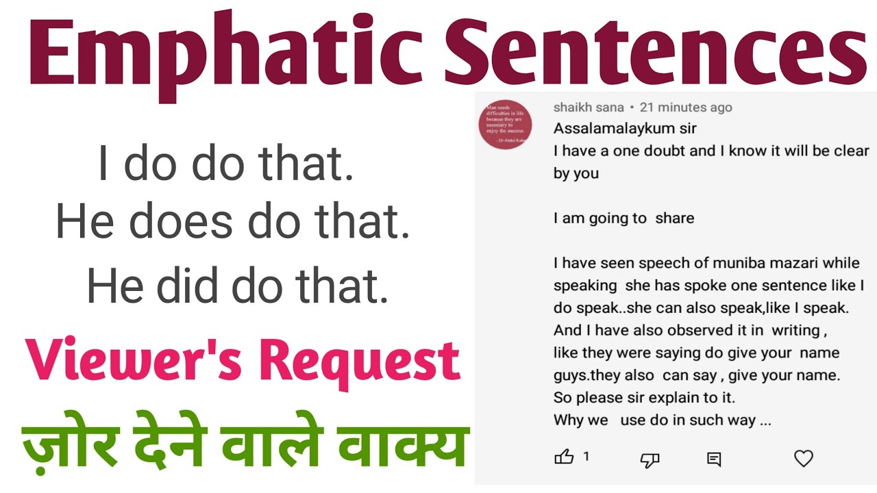 मैं जाता तो हूं in English • Emphatic Sentences with 'Do' | Learn ...