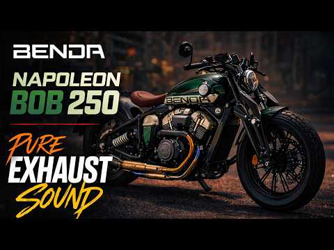 Benda Napoleon Bob 250 | PURE V-Twin Exhaust Sound 🔥 | Deep Bobber Thump