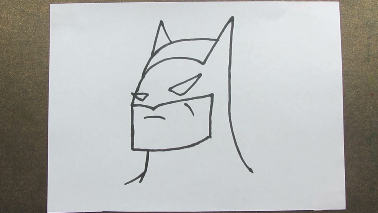 How to Draw Batman's Head Easy | Batman Drawing for Kids | Simple ...
