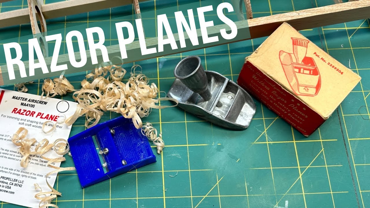 Razor planers for RC plane balsa kit building - YouTube