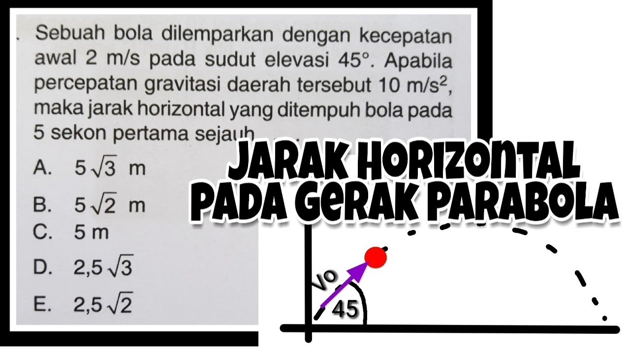Jarak Horizontal Gerak Parabola - YouTube