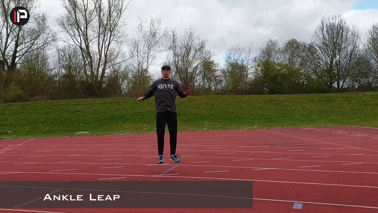 Ankle Leap In Place Front View - YouTube