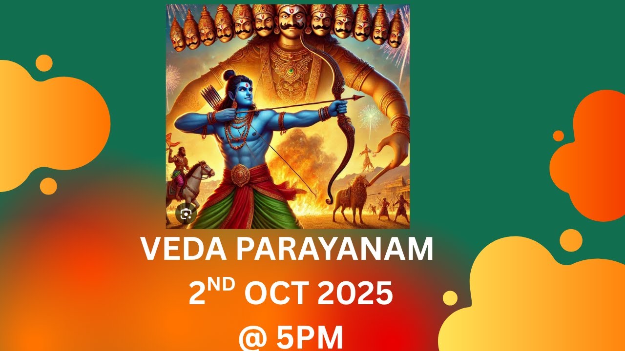 VEDA PARAYANAM 2nd Oct 2025 at 5pm - YouTube