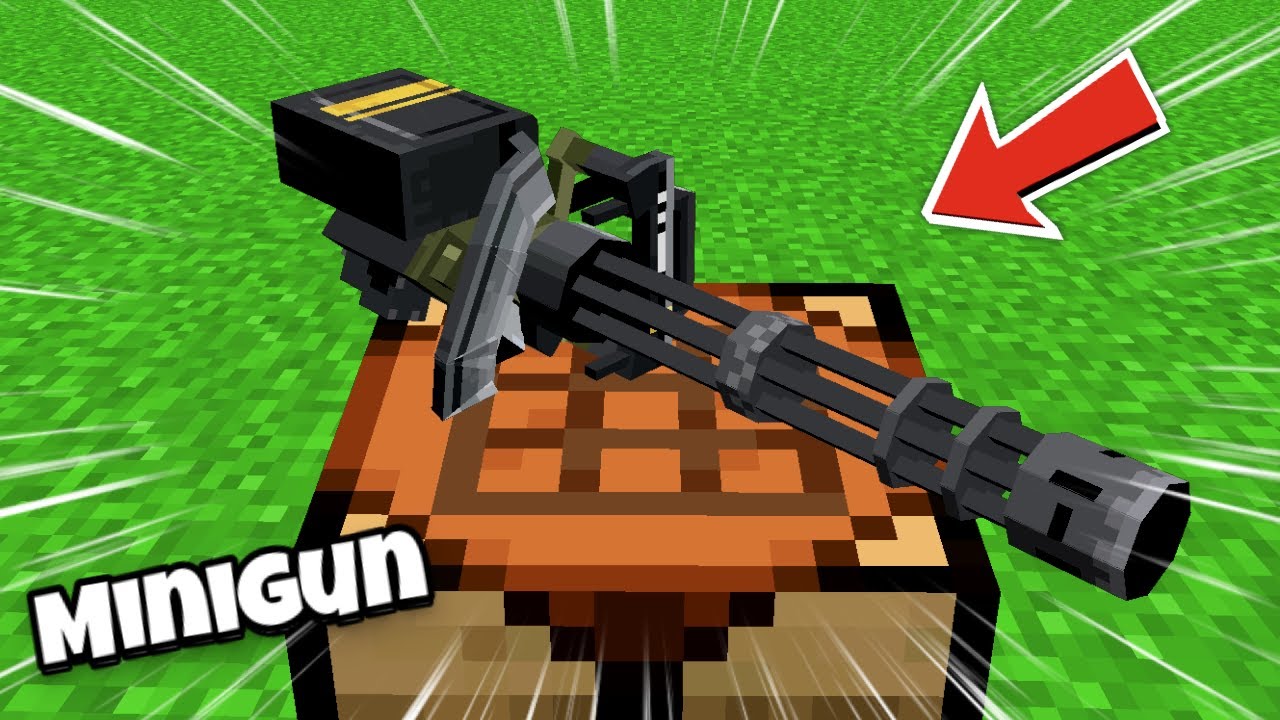 Tengo una MINIGUN en MINECRAFT!! - YouTube