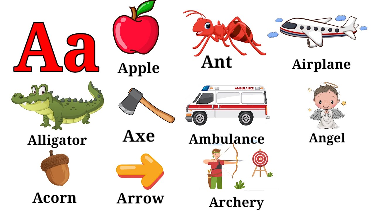 how to write Alphabet uppercase and lowercase letter|A letter words ...