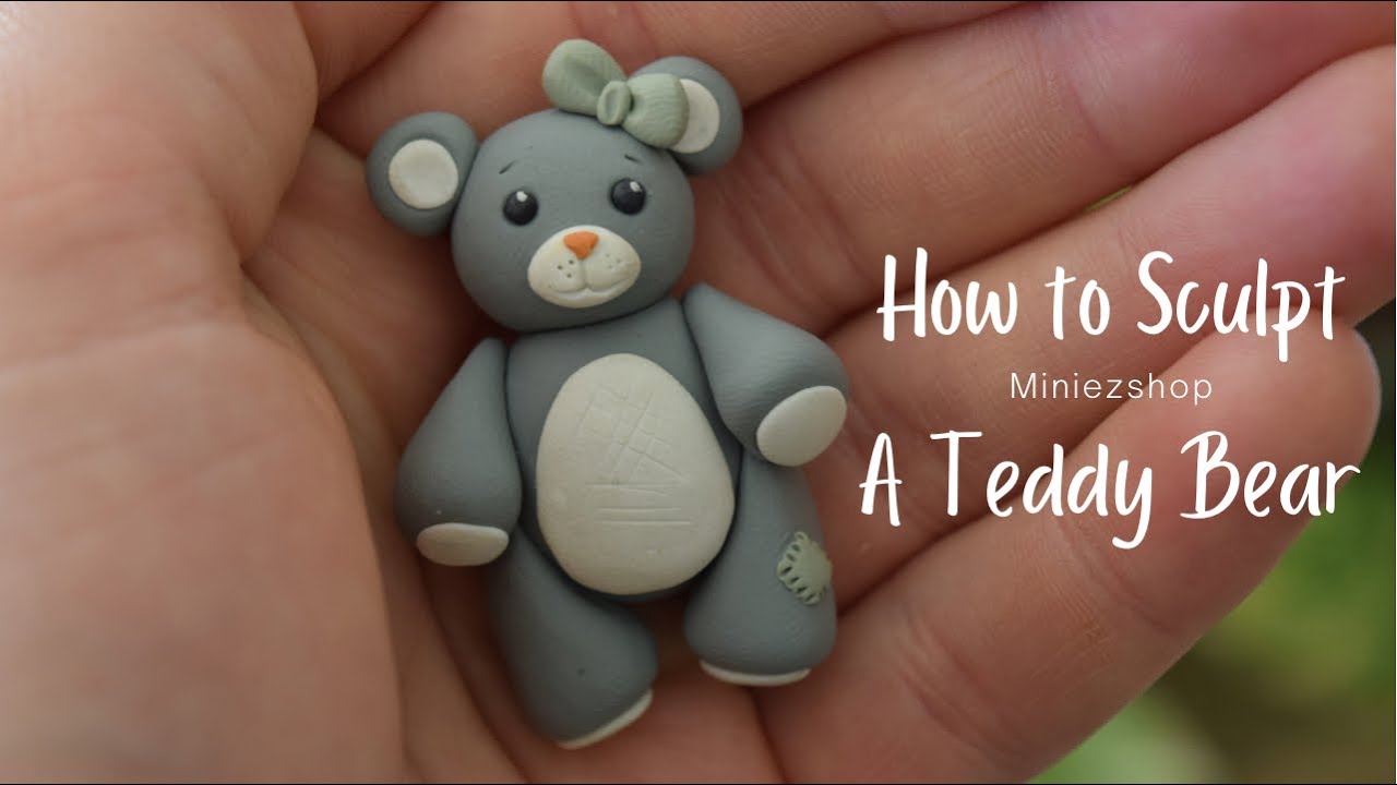 How to Sculpt a Polymer Clay Teddy Bear - YouTube
