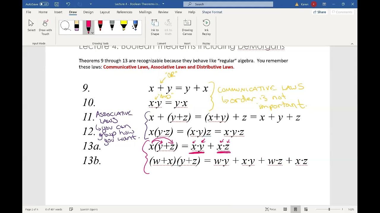 Introducing the Multi-Variable Boolean Theorems in Digital Logic - YouTube