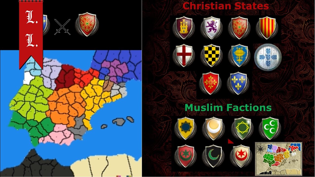 Hispania in the middle ages map timelapse - mod of Medieval II total ...