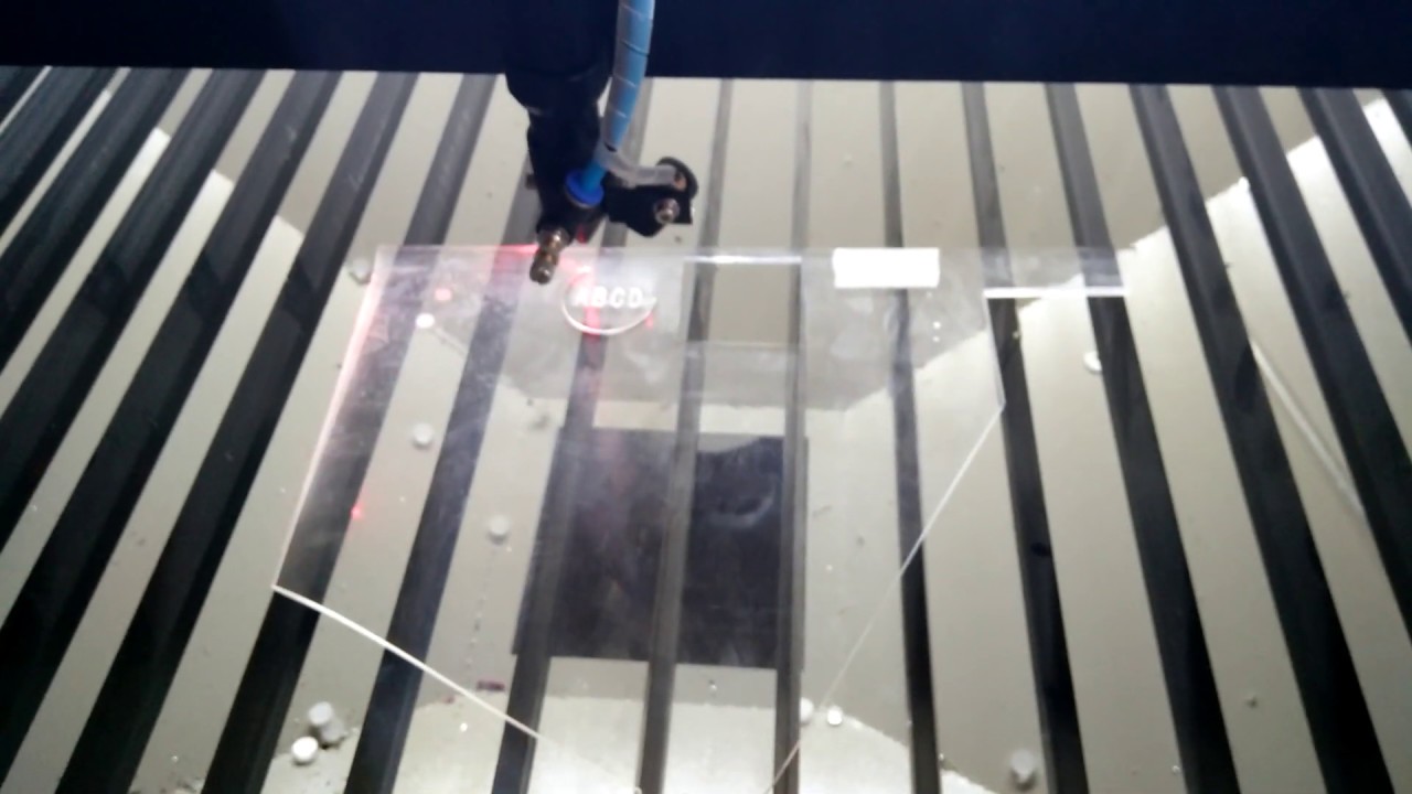 Laser machine how to make a draft and engraving&cutting acrylic--UTECH CNC - YouTube