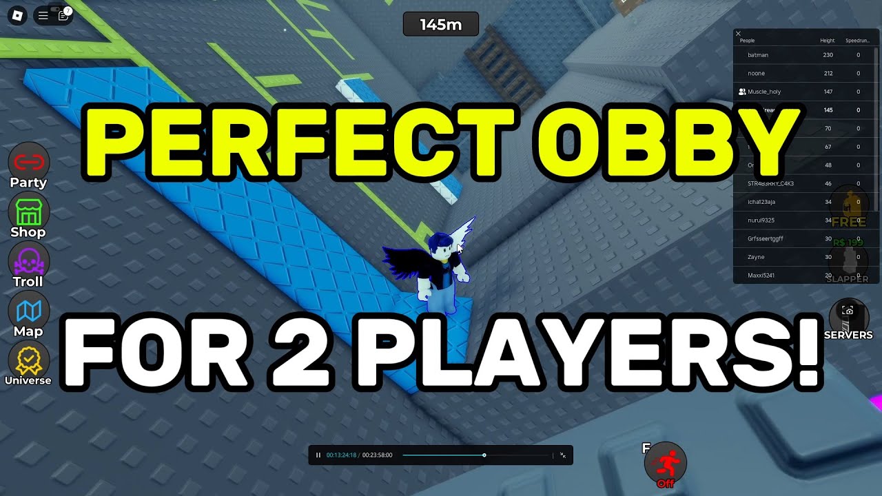 We Reached 200m, This Obby is Wonderful! Gravity 2 Players Obby ...