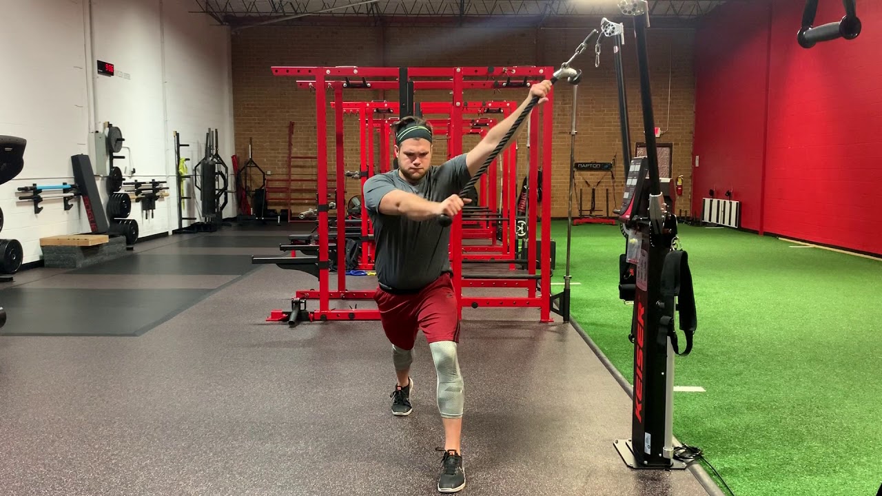 Split Stance Cable Rotational Chop - YouTube