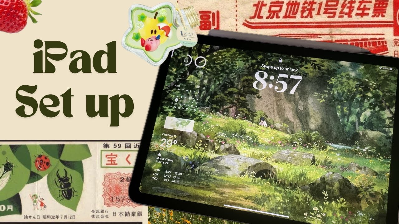 iPad set up + Accessories| Aesthetic Customisation | India | 📎🌷🍓 - YouTube