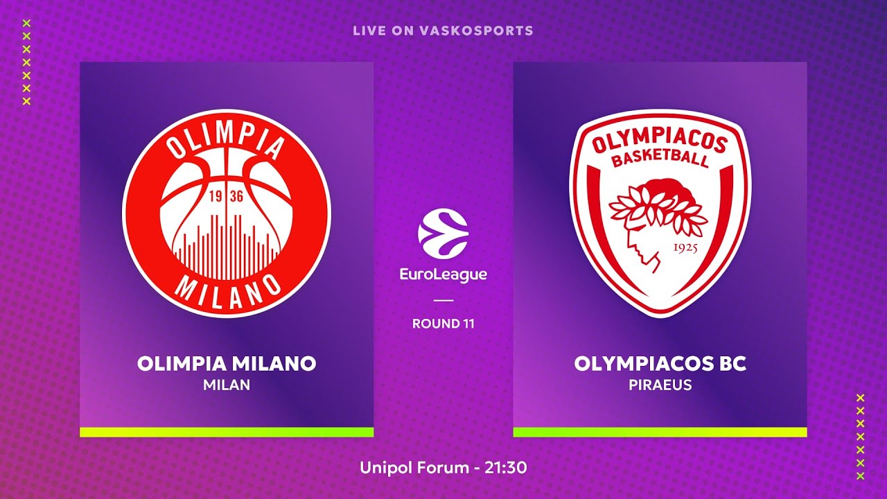 🔴 LIVE | ΑΡΜΑΝΙ ΜΙΛΑΝΟ - ΟΛΥΜΠΙΑΚΟΣ | EUROLEAGUE | ARMANI MILAN ...