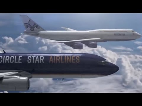 Circle Star Airlines Flight 117/Descartes Airlines Boeing 747-8i - Landing Animation
