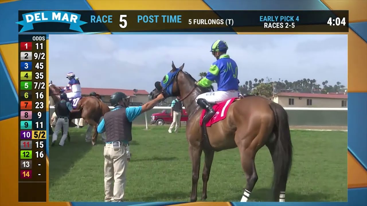 Johnny Podres wins race 5 at Del Mar 7/24/22 - YouTube