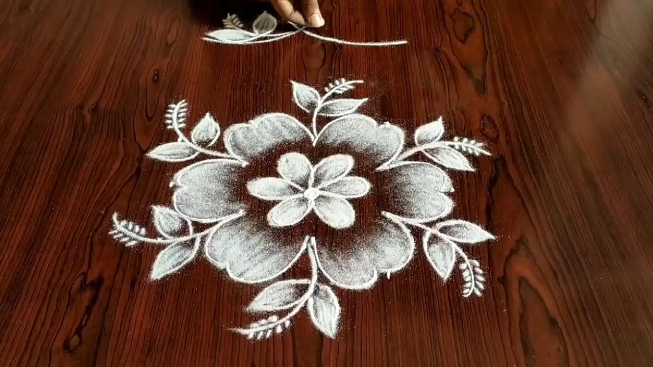 Simple easy daily kolam (5×3) dot's.... - YouTube