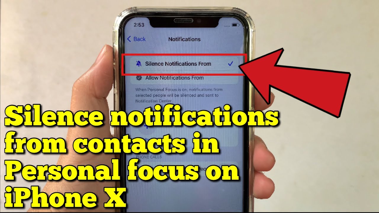 How to silence notifications from contacts in personal focus on iPhone ...