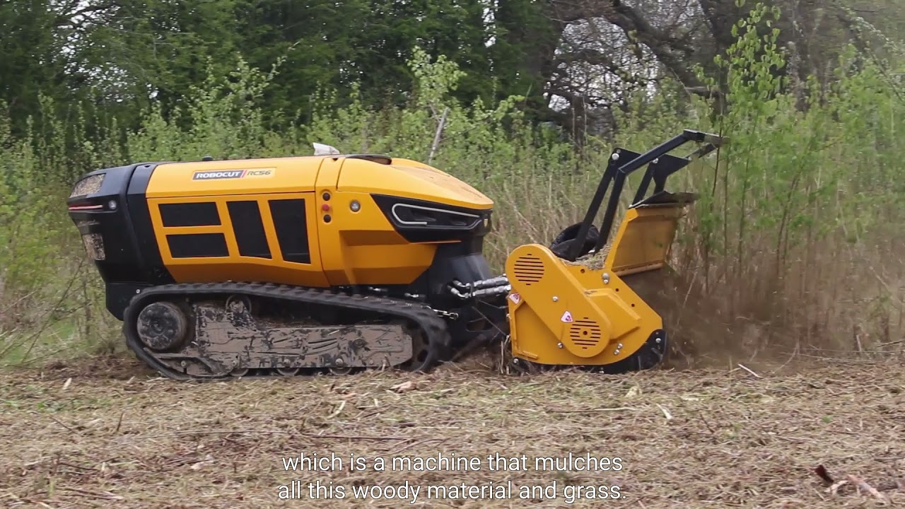 Robocut RC75 in action on 2021 Meadow Makers site - YouTube