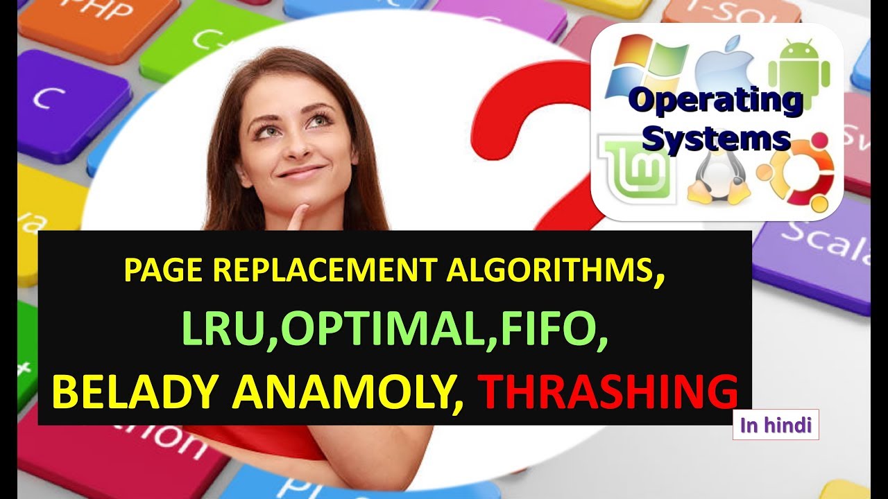 PAGE REPLACEMENT ALGORITHMS,LRU,OPTIMAL,FIFO,BELADY ANAMOLY,THRASHING ...