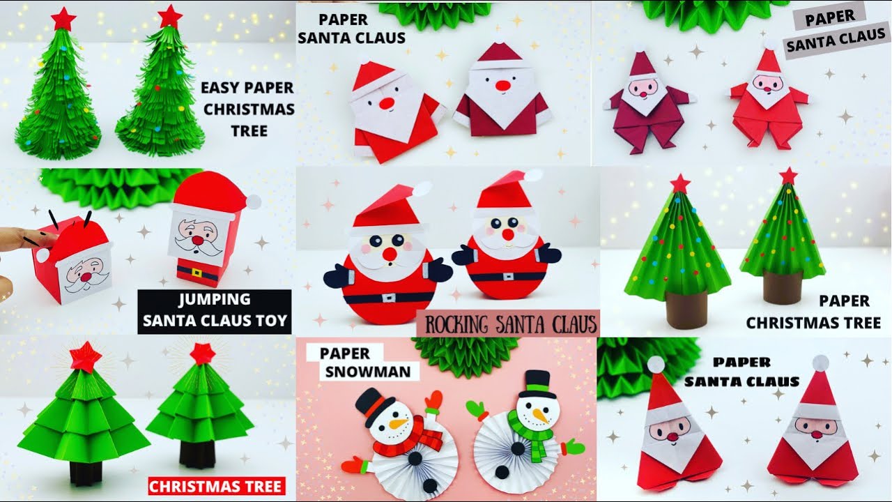 11DIY christmas toys | Easy paper crafts | Moving christmas toys ...