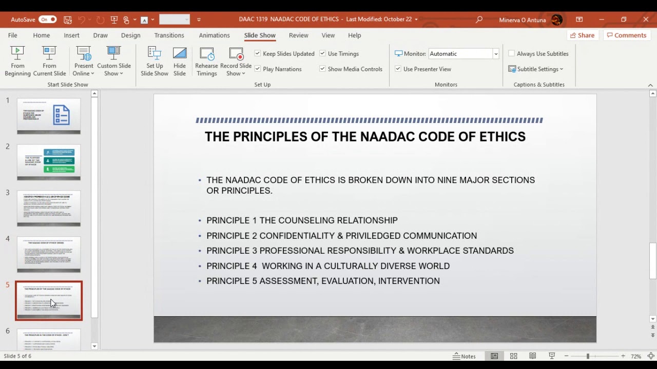 NAADAC Code of Ethics Lecture and Powerpoint - YouTube