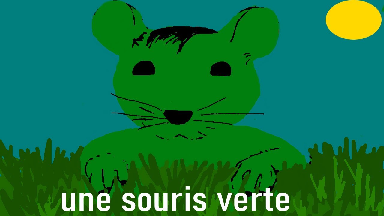 UNE SOURIS VERTE-COMPTINE-chanson avec paroles - YouTube