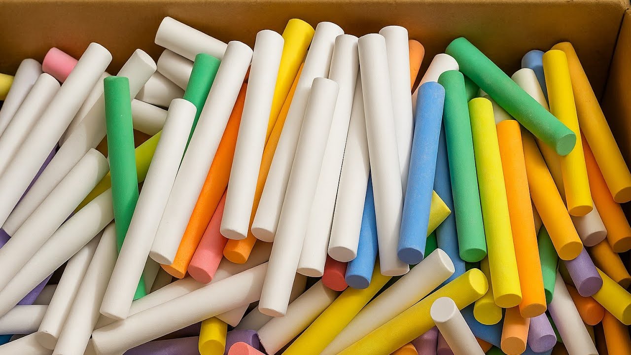 Different brand coloured chalk and white chalk unboxing ||kores and ...
