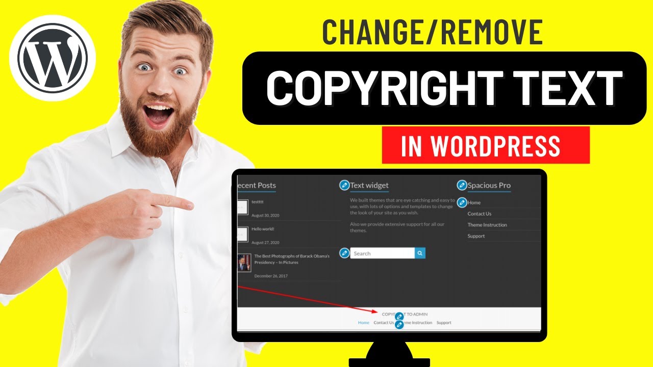 How to Remove Copyright Text from Wordpress Theme || How to Remove ...