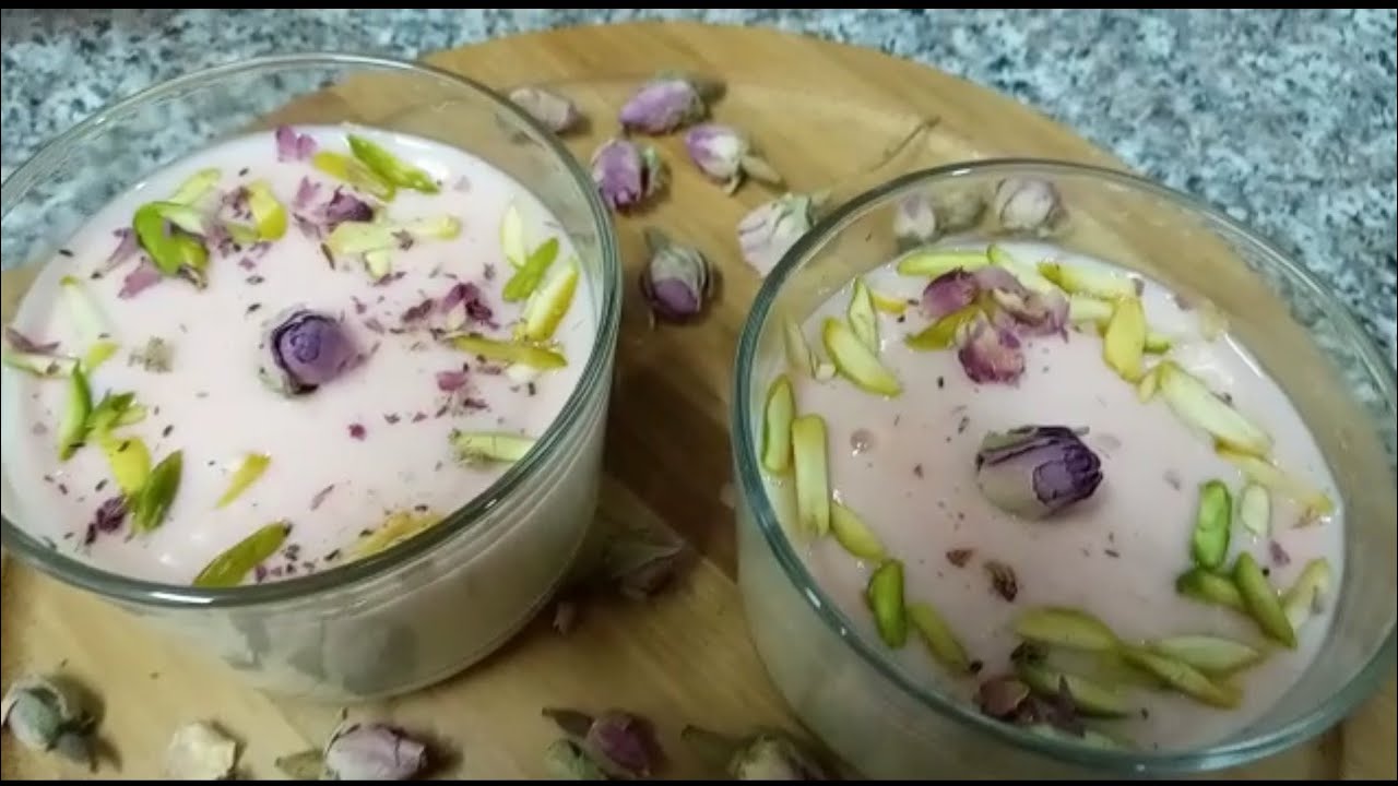 Rose Mahalabia Recipe By Sumra Butt | Arabic Desert | Milk Pudding ...