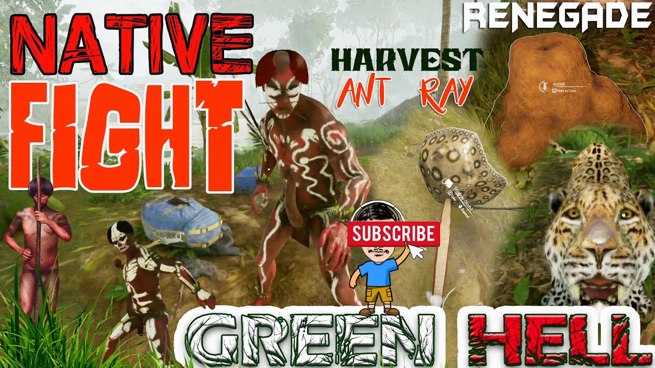 GREEN HELL || How to fight with Natives || Puma, Jaguar, Kaiman || How ...