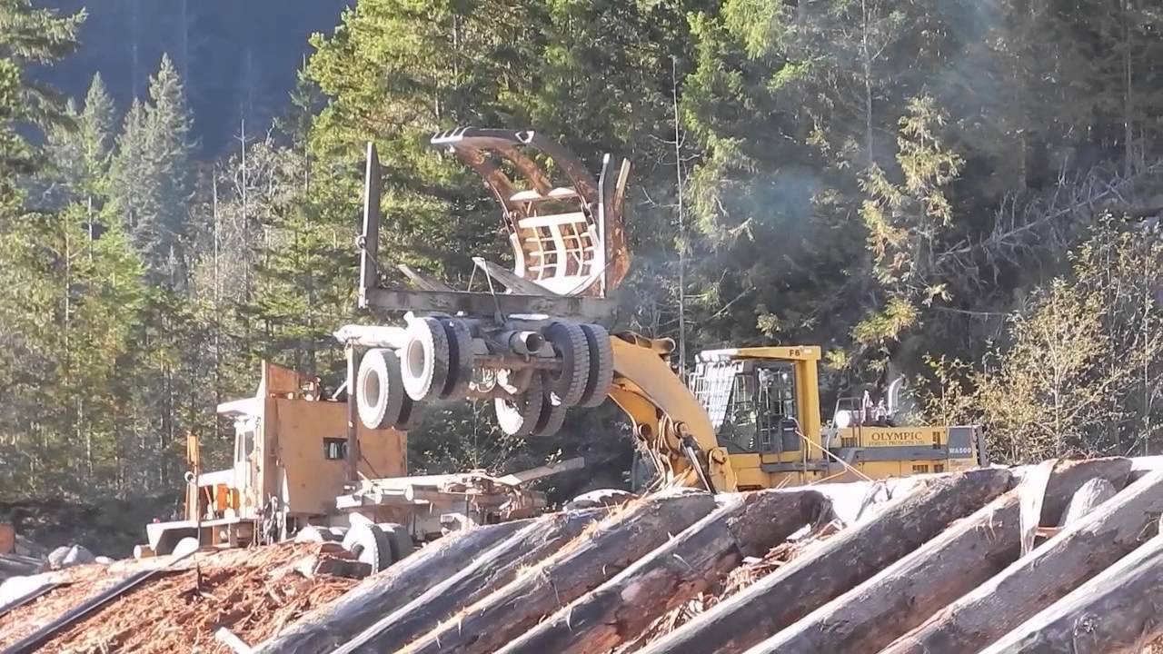 Log Truck Piggyback - YouTube